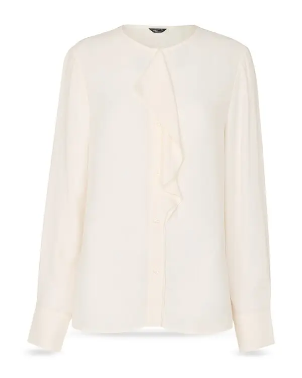 Whistles Draped Ruffle Blouse