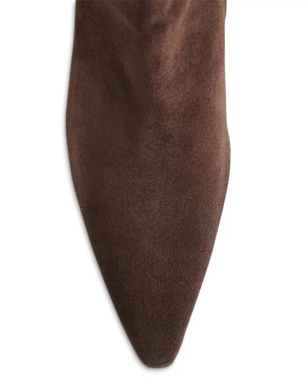 Whistles Suede Kitten Heel Pointed Boots