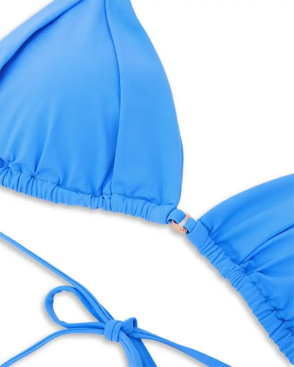 REISS Matilda Pleated Triangle Bikini Top