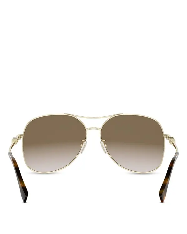 Fendi Fendigraphy Pilot Sunglasses 61mm - Shiny Gold/brown Lens
