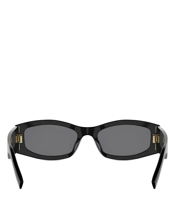 Fendi Forever Rectangular Sunglasses - Shiny Black/smoke Lens