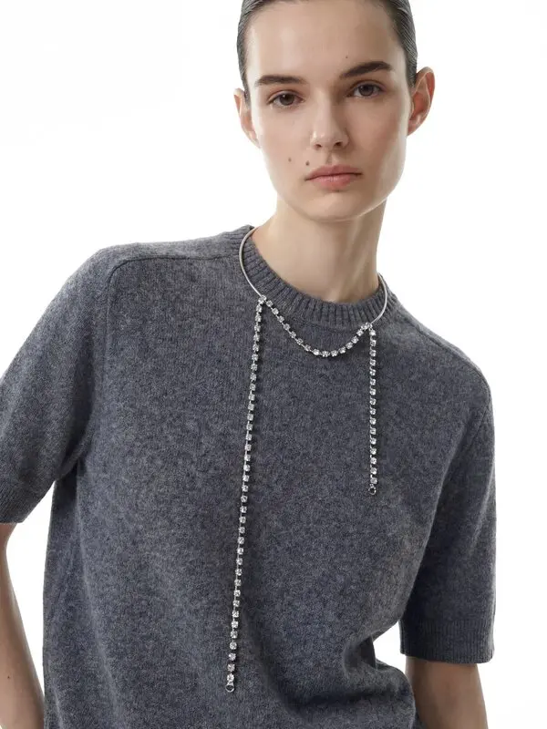 MAISON MARGIELA Rhinestone Pendant Necklace