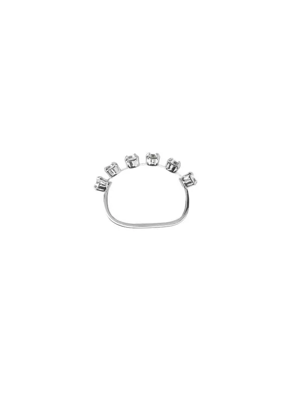 MAISON MARGIELA Rhinestone Two-finger Ring