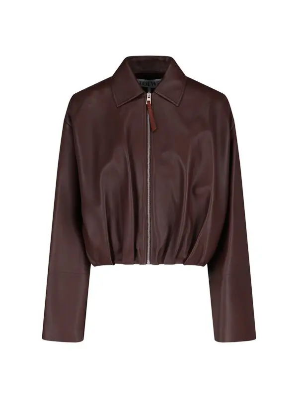 Loewe Draped Zip Jacket - Brown