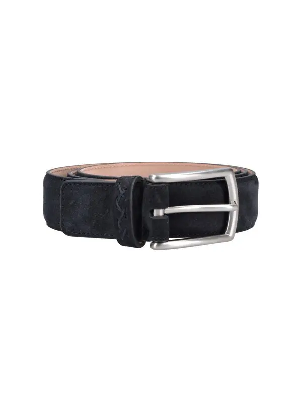Zegna Triple Stitch Belt - Blue