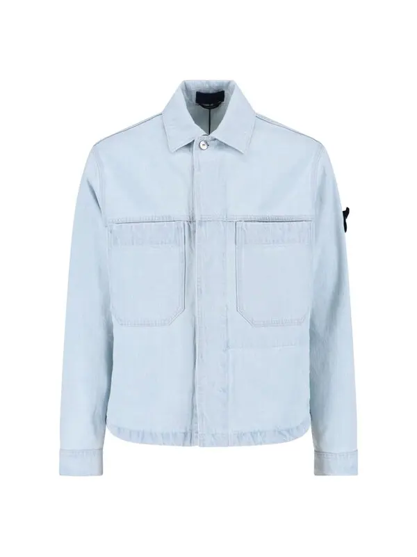 Stone Island Indigo Ultra Bleached Crop Jacket
