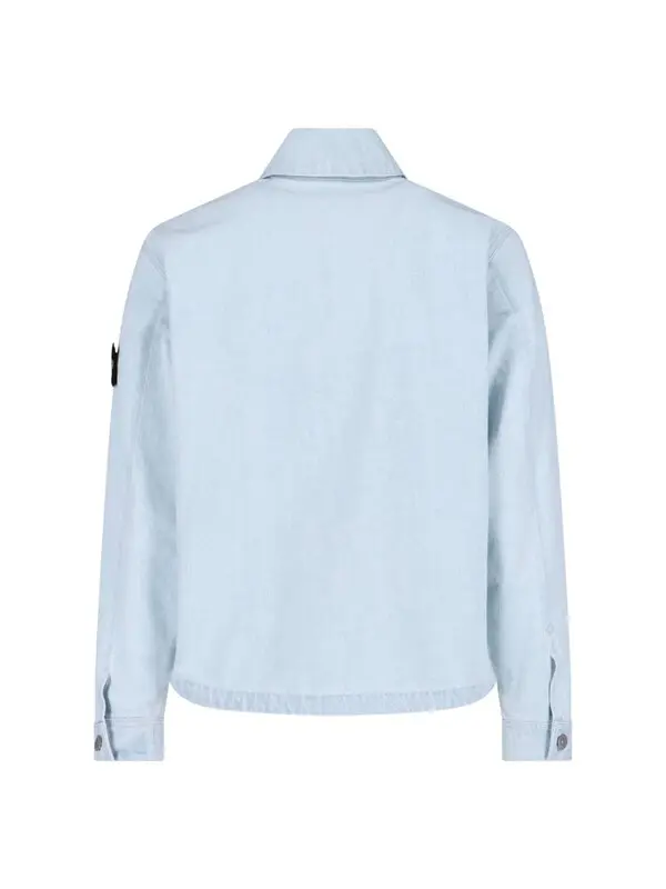 Stone Island Indigo Ultra Bleached Crop Jacket