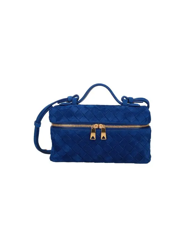 Bottega Veneta Vanity Bag With Intrecciato Pattern - Blue