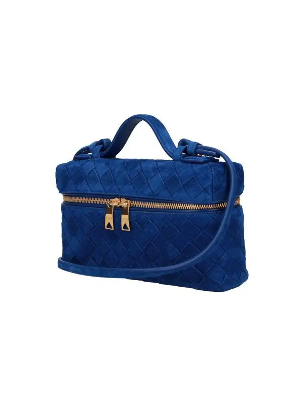 Bottega Veneta Vanity Bag With Intrecciato Pattern - Blue