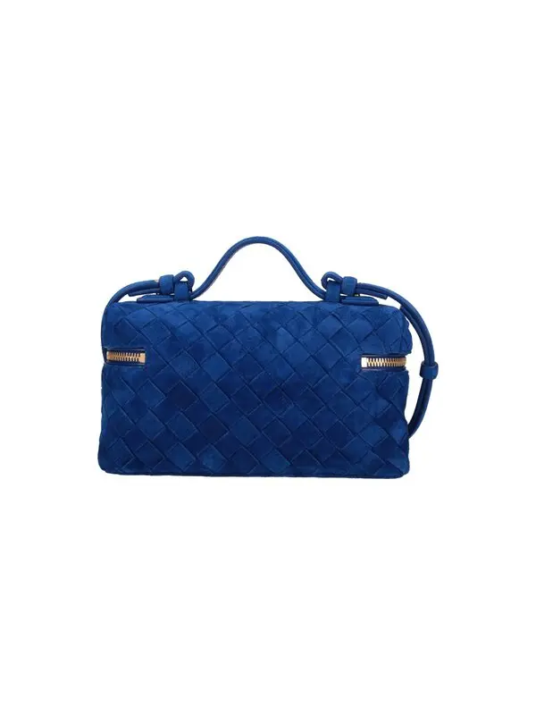 Bottega Veneta Vanity Bag With Intrecciato Pattern - Blue