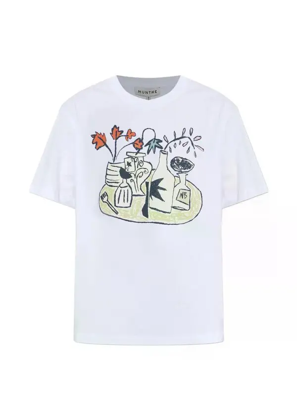 Munthe Graphic Print T-shirt - White