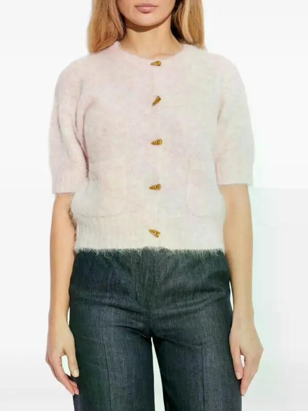 Munthe Locca Pocket Button Cardigan - Pink