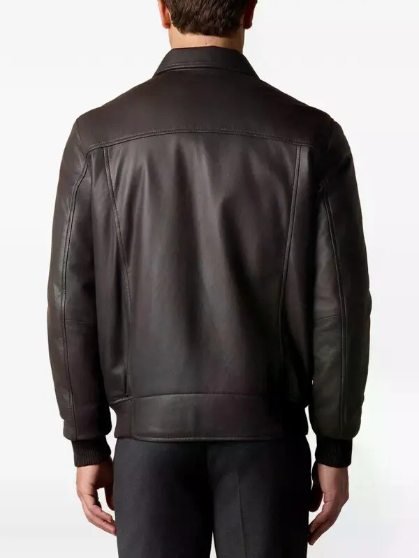 Brooks Brothers Leather Bomber Jacket