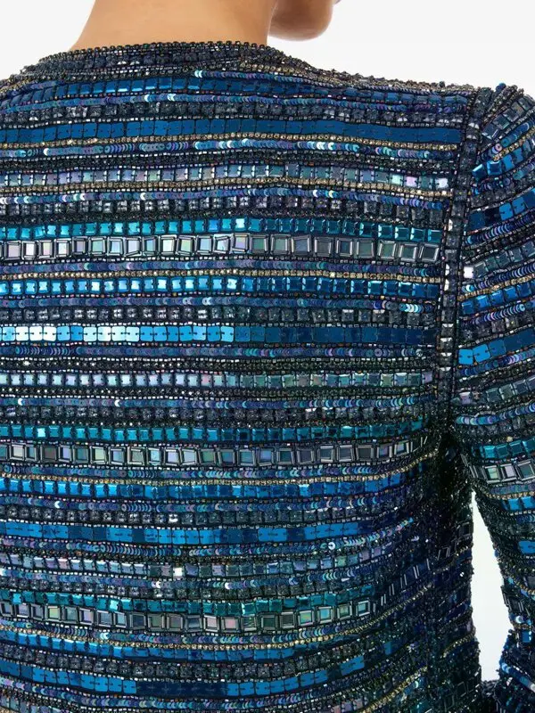 Jenny Packham Alma Beaded Jacket - Blue