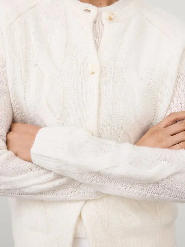 LISA YANG The Gwyneth Cardigan - Cream
