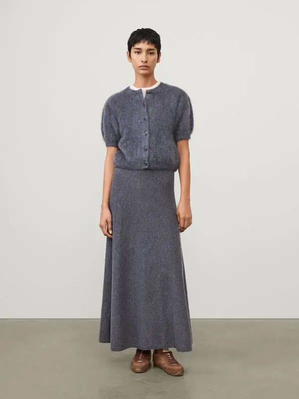 LISA YANG The Lucianne Cardigan - Graphite Brushed