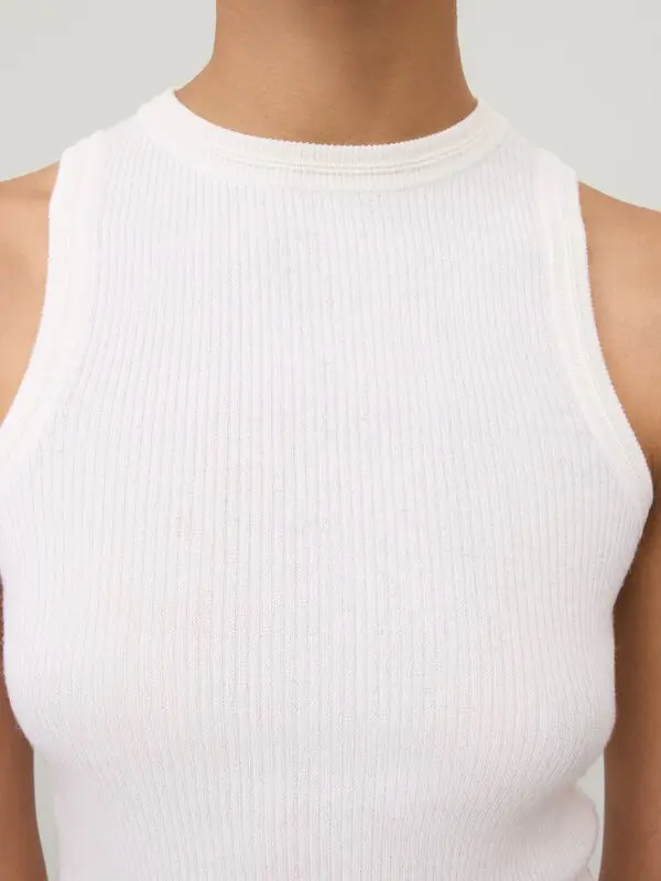 LISA YANG STORE Amya Ribbed Tank - Salt