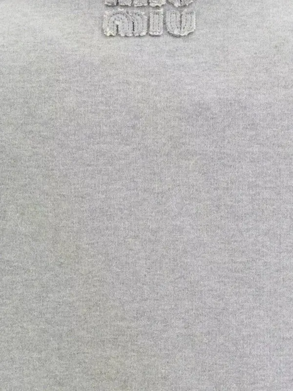 Miu Miu Oblique Zip Logo Sweatshirt