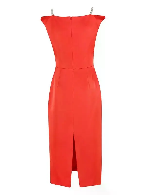 David Koma Crystal-strap Midi Dress