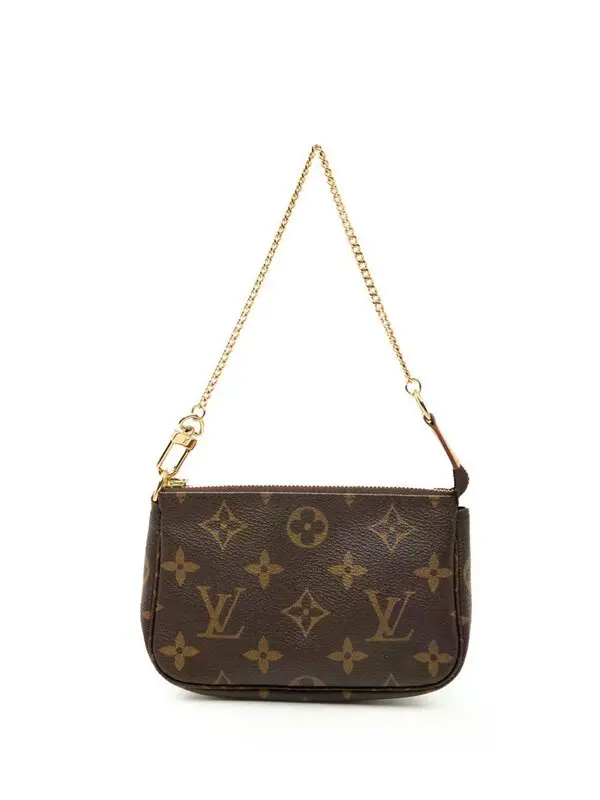 LOUIS VUITTON 2007 Monogram Mini Pochette Accessoires Handbag - Brown