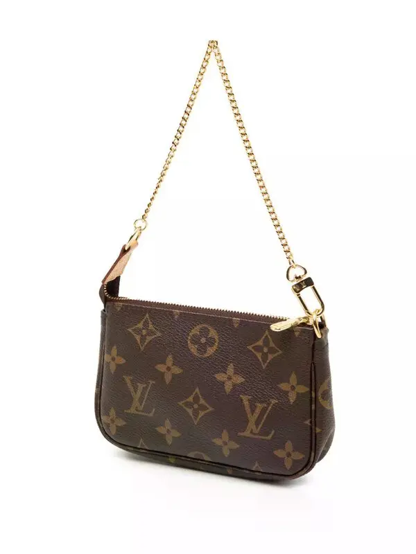 LOUIS VUITTON 2007 Monogram Mini Pochette Accessoires Handbag - Brown