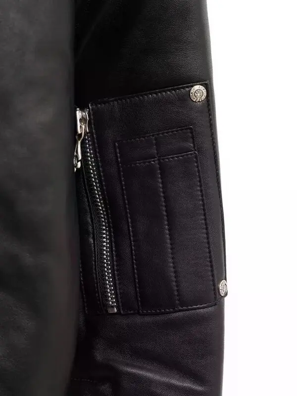 AMAL GUESSOUS Zip-up Leather Jacket