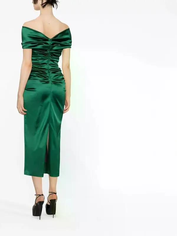 Talbot Runhof Draped Off-the-shoulder Dress