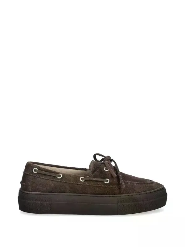 SUMMERY COPENHAGEN Cph177 Suede Boat Shoes - Brown
