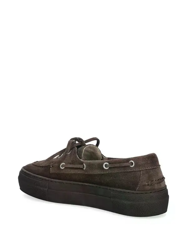 SUMMERY COPENHAGEN Cph177 Suede Boat Shoes - Brown