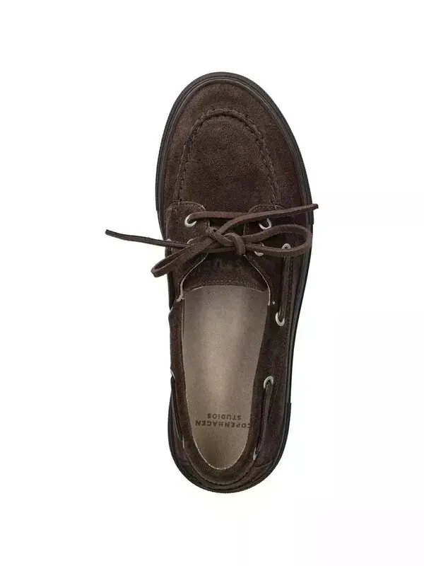 SUMMERY COPENHAGEN Cph177 Suede Boat Shoes - Brown