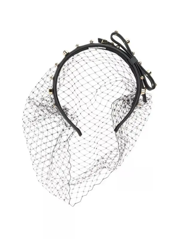 Red Valentino Embellished Headband - Black