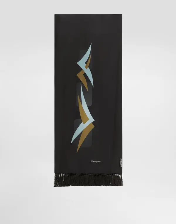 Dolce & Gabbana Vintage-print Twill Scarf - Grey