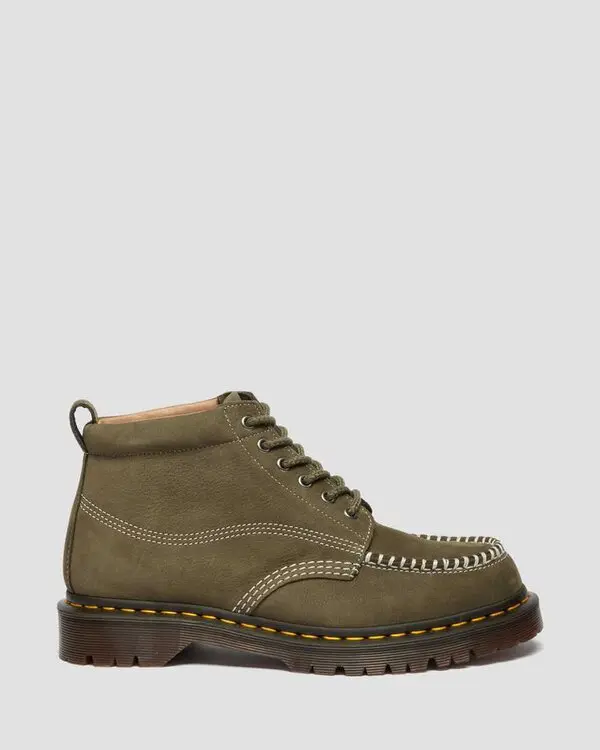 Dr. Martens Lowell Chukka Nubuck Moc Toe Ankle Boots - Green