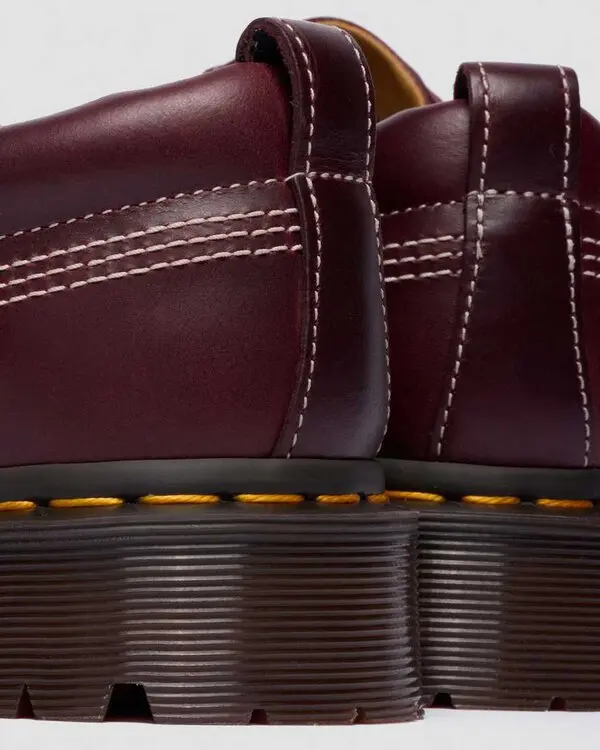 Dr. Martens Lowell Leather Moc Toe Shoes - Red