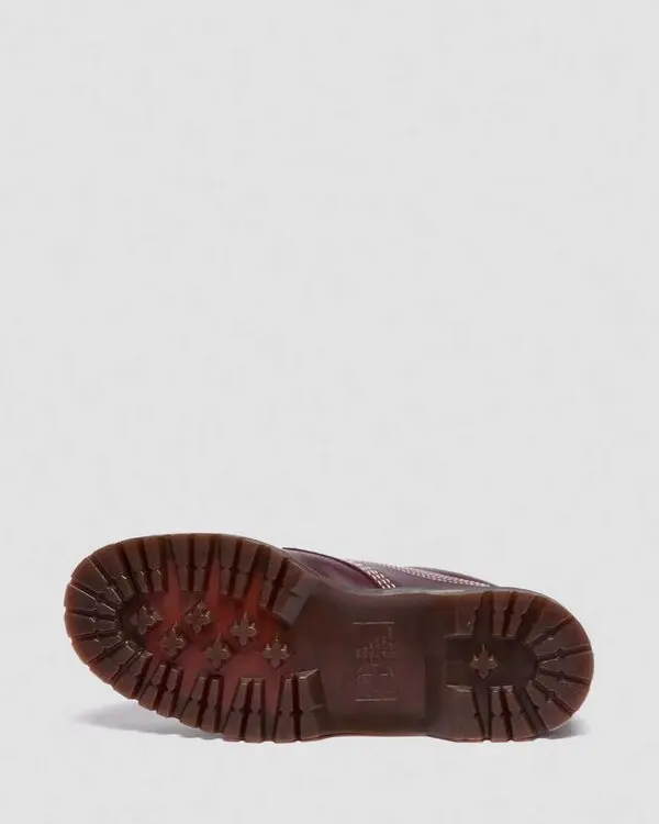Dr. Martens Lowell Leather Moc Toe Shoes - Red