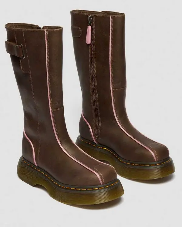 Dr. Martens Buzz Hi Wyoming Leather Boots - Brown