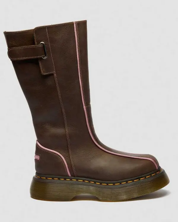 Dr. Martens Buzz Hi Wyoming Leather Boots - Brown