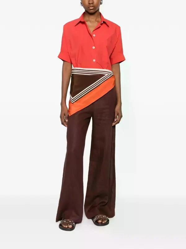 OTTOD'AME Pointed-collar Pocket Shirt