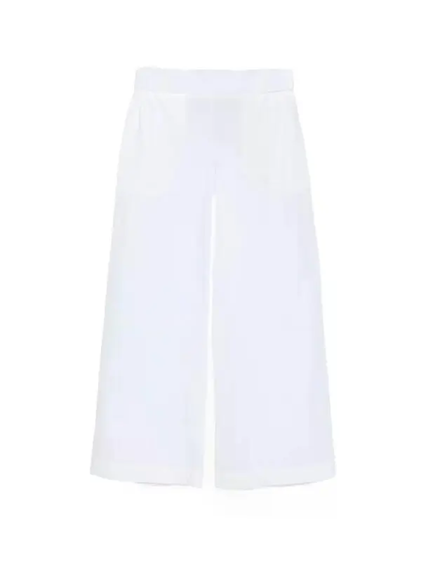 OTTOD'AME Elasticated Wide Leg Cropped Trousers