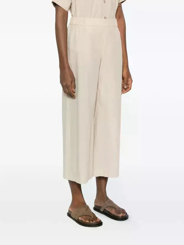 OTTOD'AME Cropped Elastic-waistband Trousers
