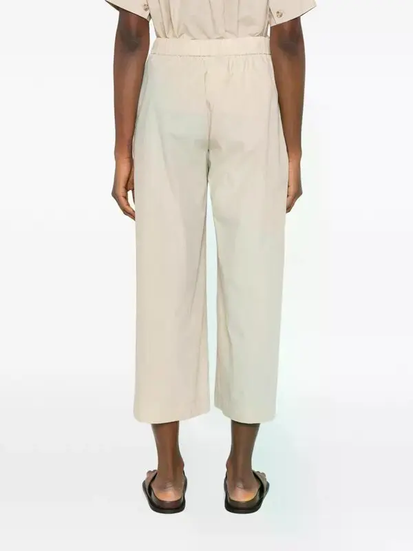 OTTOD'AME Cropped Elastic-waistband Trousers