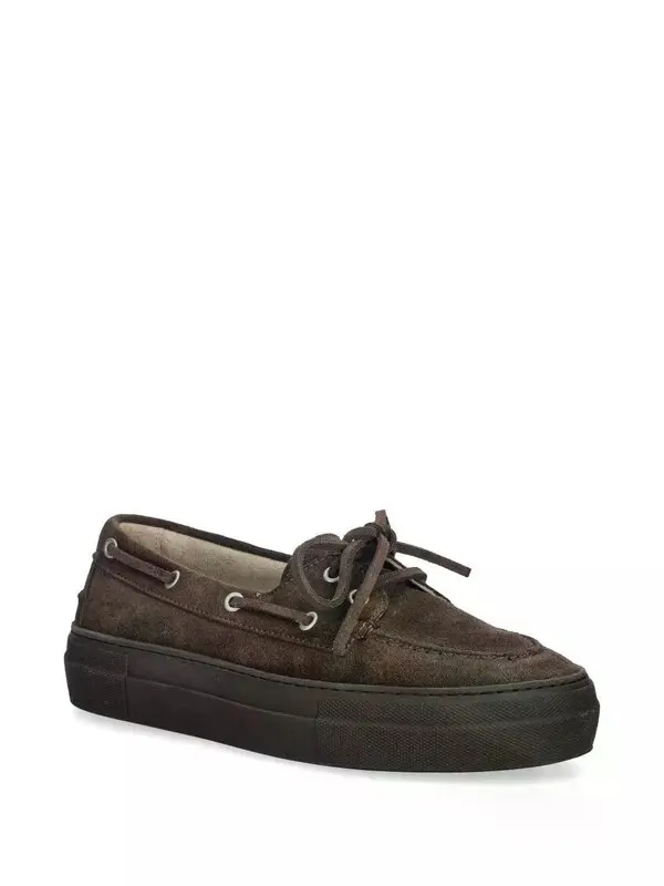 SUMMERY COPENHAGEN Lace-up Suede Boat Shoes