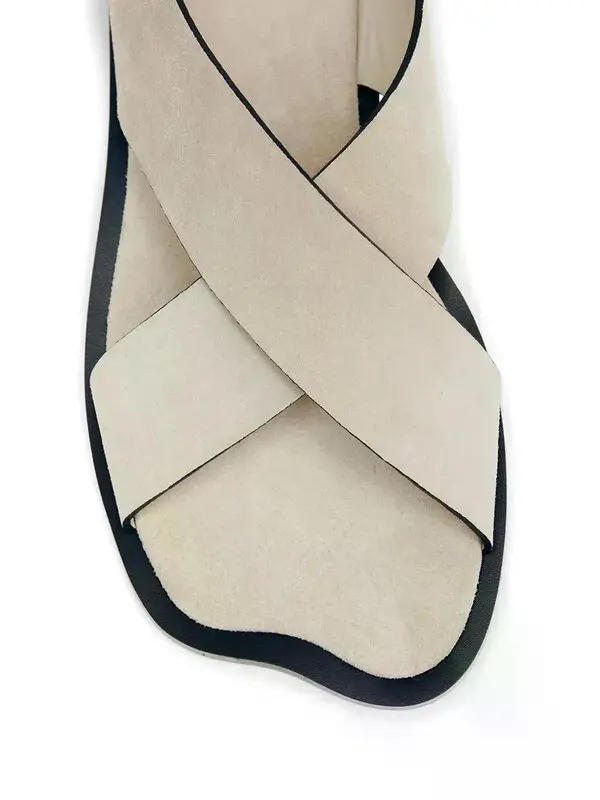 ALOHAS Criss-cross Buckle Sandals - Neutrals