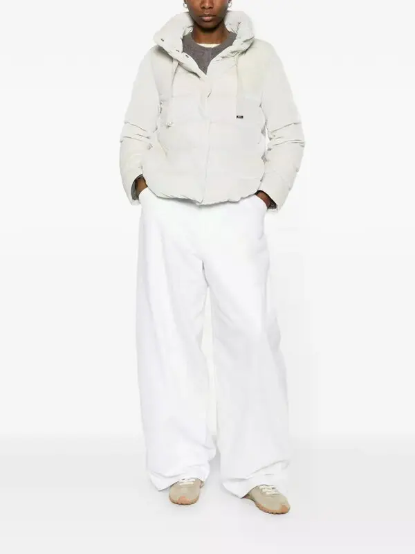 Herno Puffer Jacket With Funnel Neck - Neutrals