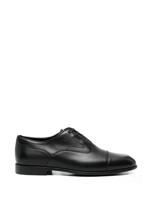 FERRAGAMO Leather Oxford Shoes - Black