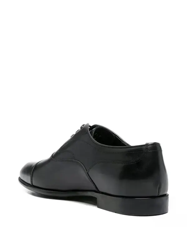 FERRAGAMO Leather Oxford Shoes - Black