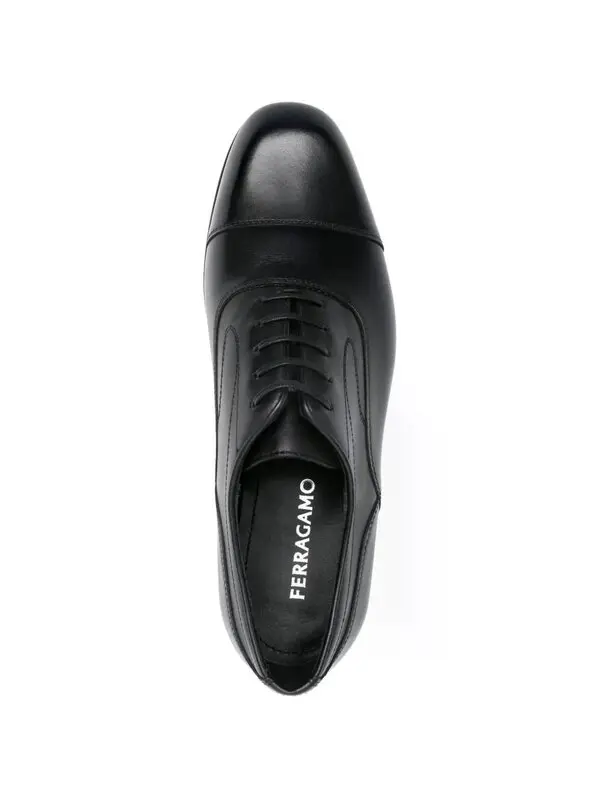 FERRAGAMO Leather Oxford Shoes - Black