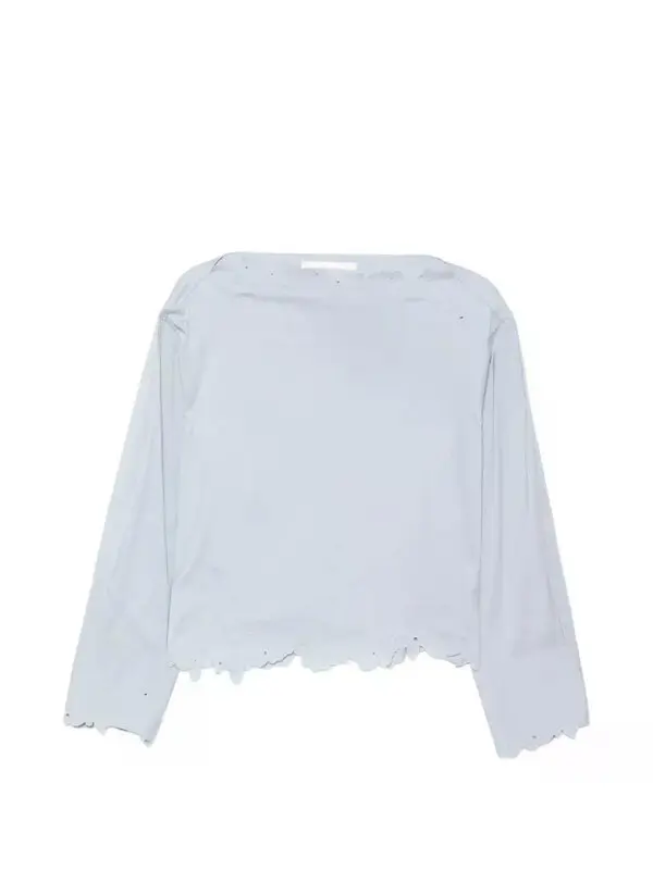JNBY Floral-embroidered Blouse - Blue