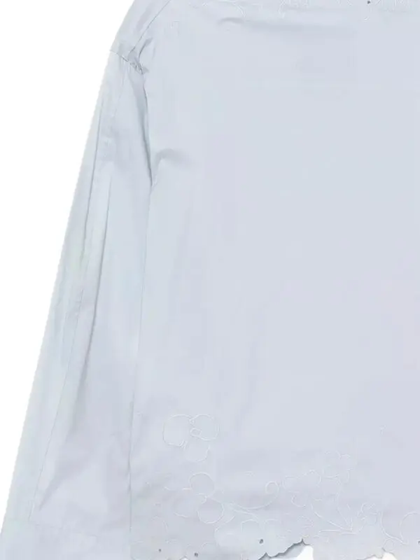 JNBY Floral-embroidered Blouse - Blue