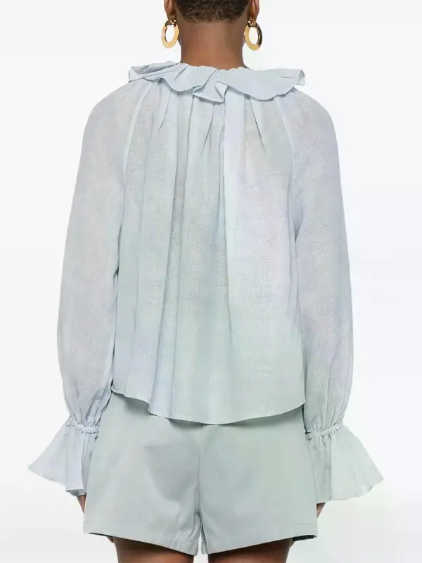 ELEH Ruffled-sleeve Blouse